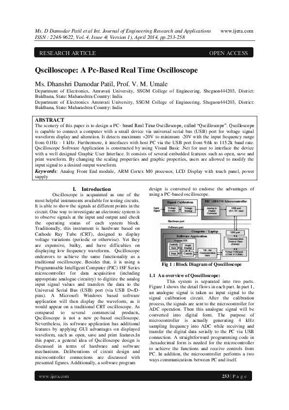 (PDF) Qscilloscope: A Pc-Based Real Time Oscilloscope
