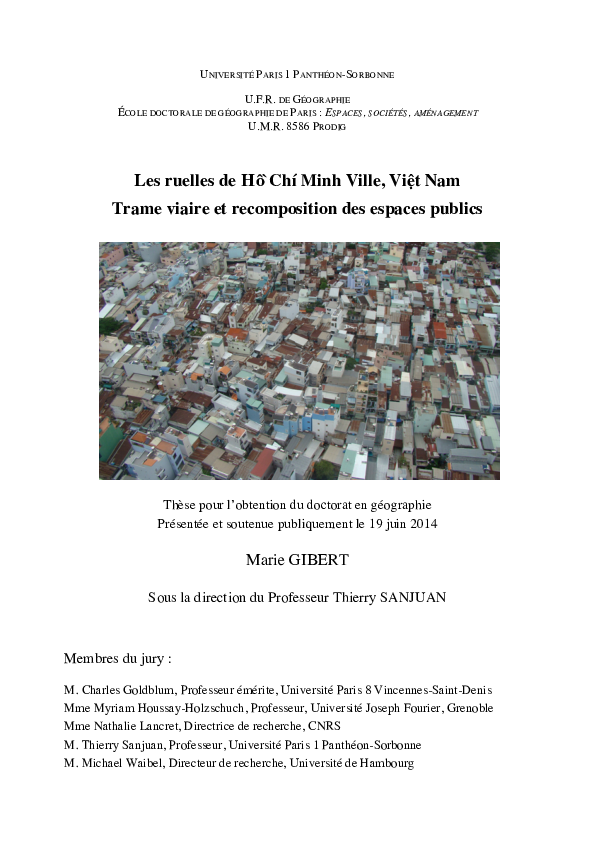 (PDF) Les ruelles de Hồ Chí Minh Ville (Việt Nam), Trame viaire et ...