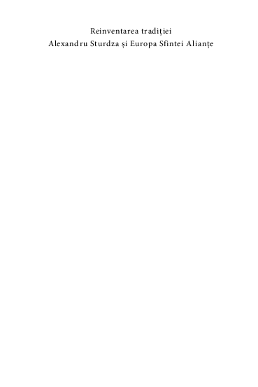 (PDF) Stella Ghervas (2014). "Reinventarea tradiției: Alexandru Sturdza ...