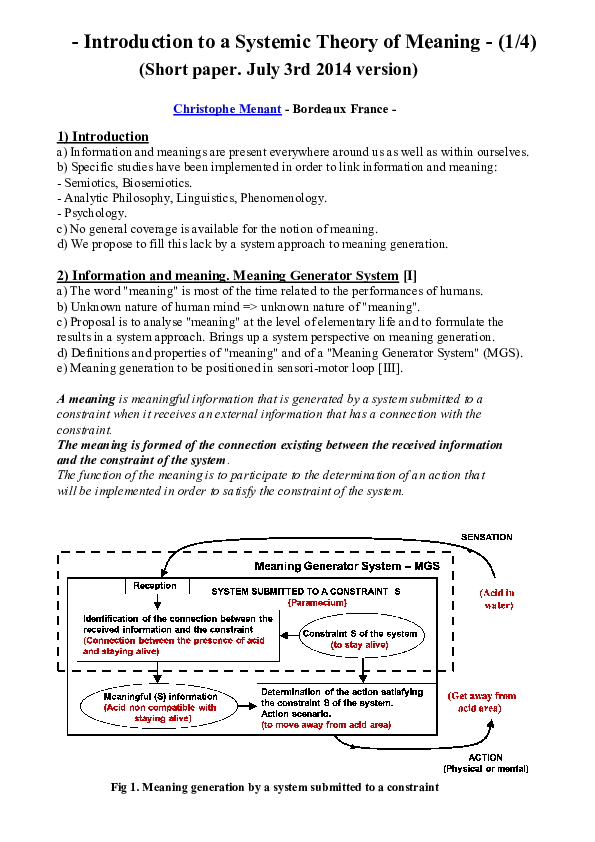(PDF) Introduction to a Systemic Theory of Meaning (2014 Version)