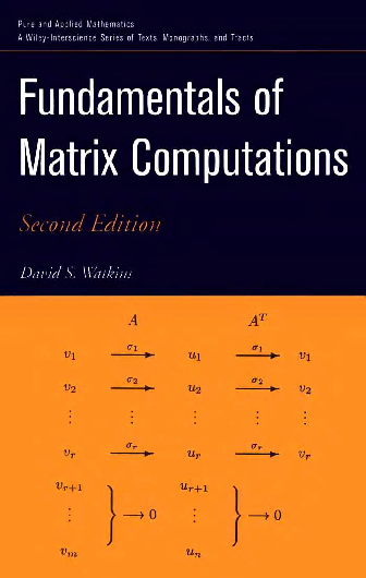 (PDF) Fundamentals of Matrix Computations (PDF) Fundamentals of Matrix Computations