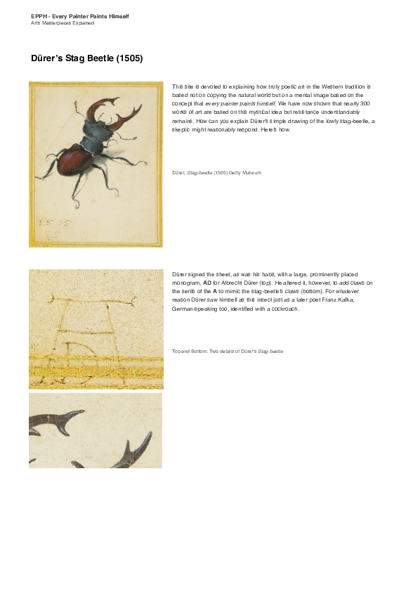 (PDF) Durer's Stag Beetle (1505)