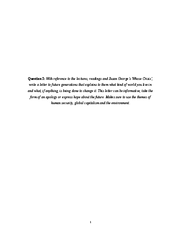 (DOC) A letter to future generations describing the current ...