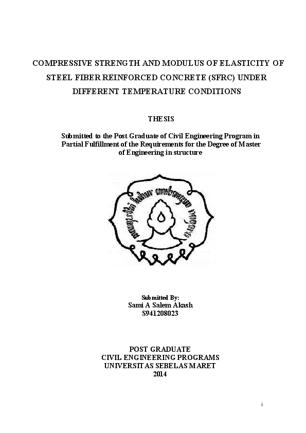 (PDF) COMPRESSIVE STRENGTH AND MODULUS OF ELASTICITY OF STEEL FIBER ...