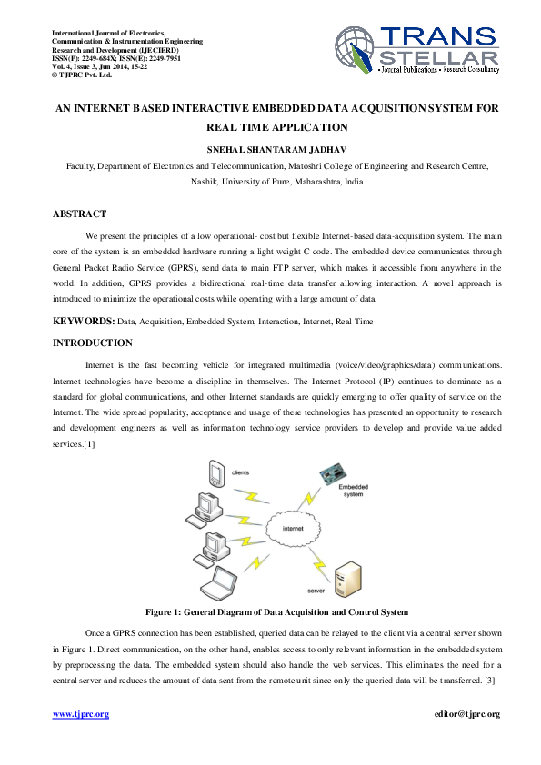 (PDF) AN INTERNET BASED INTERACTIVE EMBEDDED DATA ACQUISITION SYSTEM ...