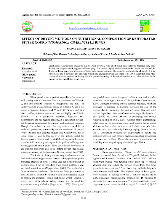 Pdf Effect Of Drying Methods On Nutritional Composition Of Dehydrated