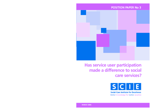 (PDF) Has service user participation made a difference to social care ...