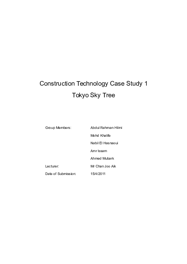 (DOC) Group 3 Tokyo Sky Tree Report
