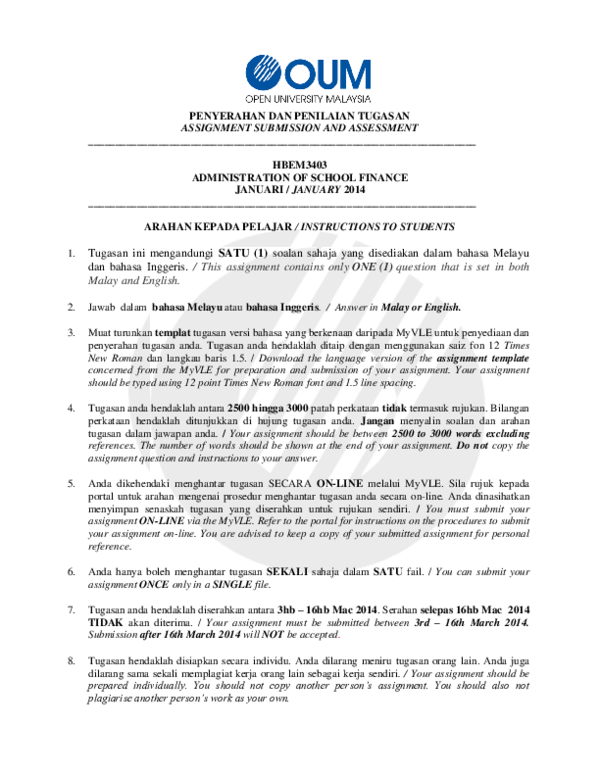 (DOC) PENYERAHAN DAN PENILAIAN TUGASAN