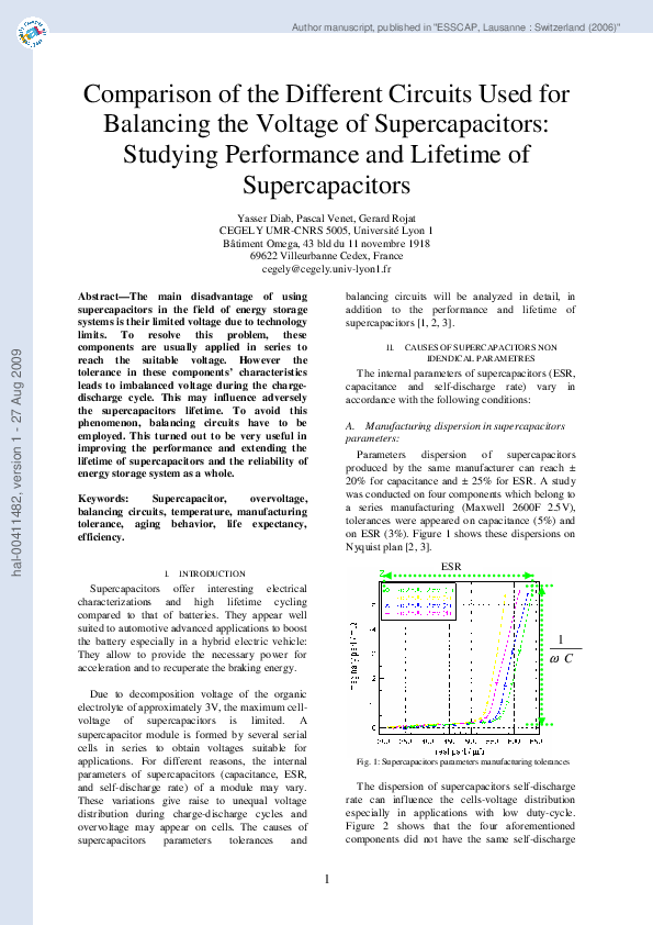 (PDF) Comparison of the Different Circuits Used for Balancing the ...