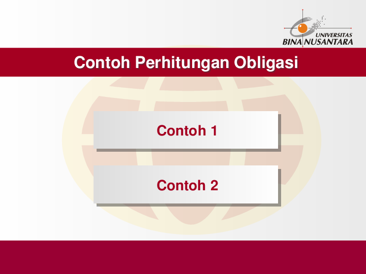 (PPT) Contoh Perhitungan Obligasi