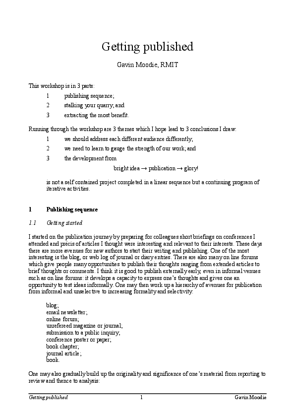 (DOC) Getting published