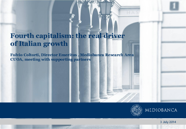 (PDF) Fourth Capitalism: the Real Driver of Italian Growth