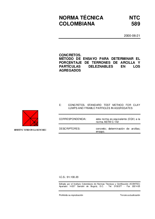 (PDF) EN LOS AGREGADOS E: CONCRETES. STANDARD TEST METHOD FOR CLAY ...