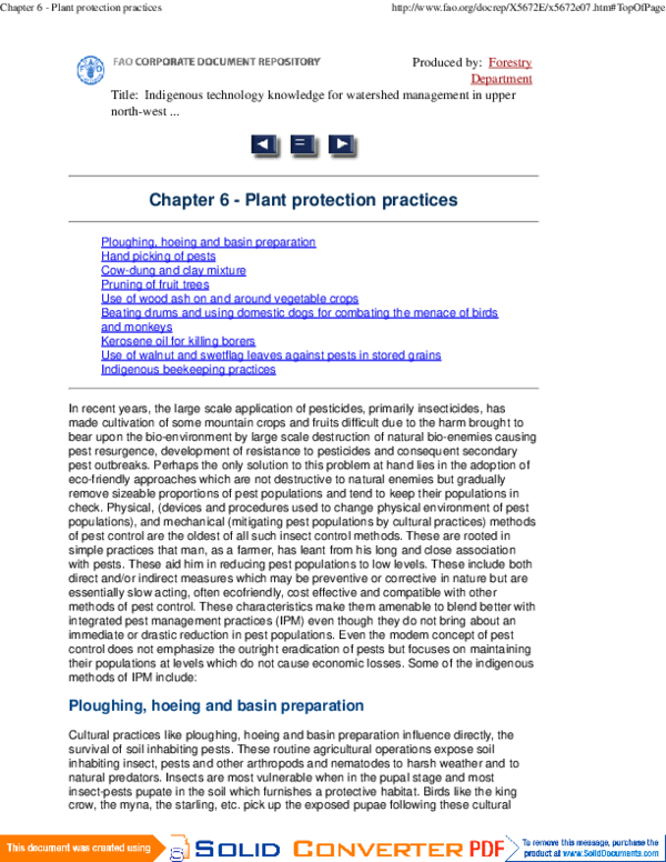 (PDF) Chapter 6 -Plant protection practices