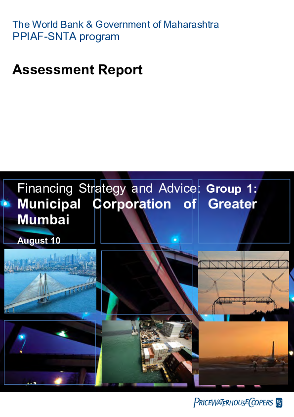 (PDF) PPIAF-SNTA program Municipal Corporation of Greater Mumbai August ...