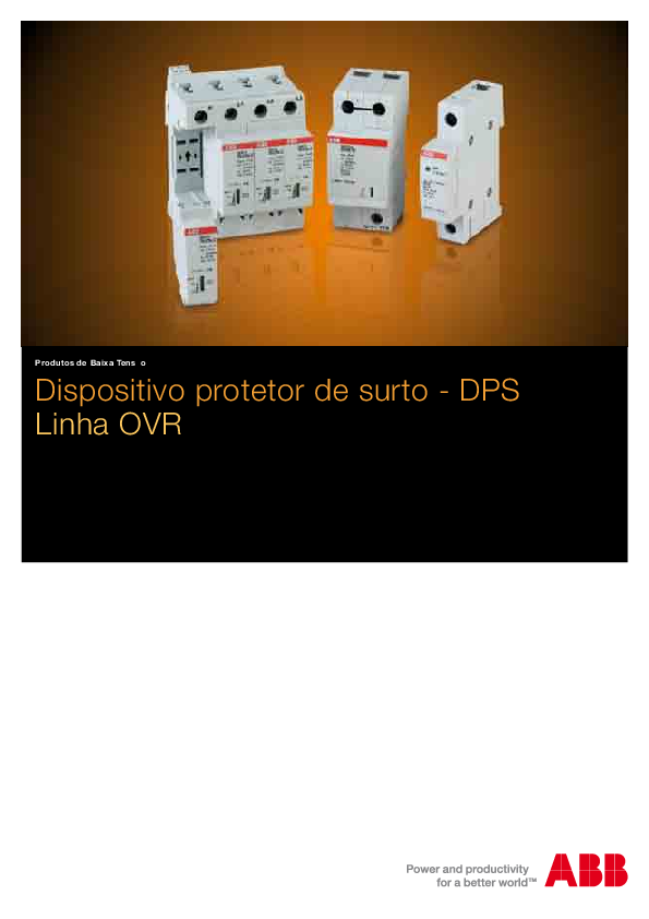 Dispositivo protetor de surto -DPS Linha OVR