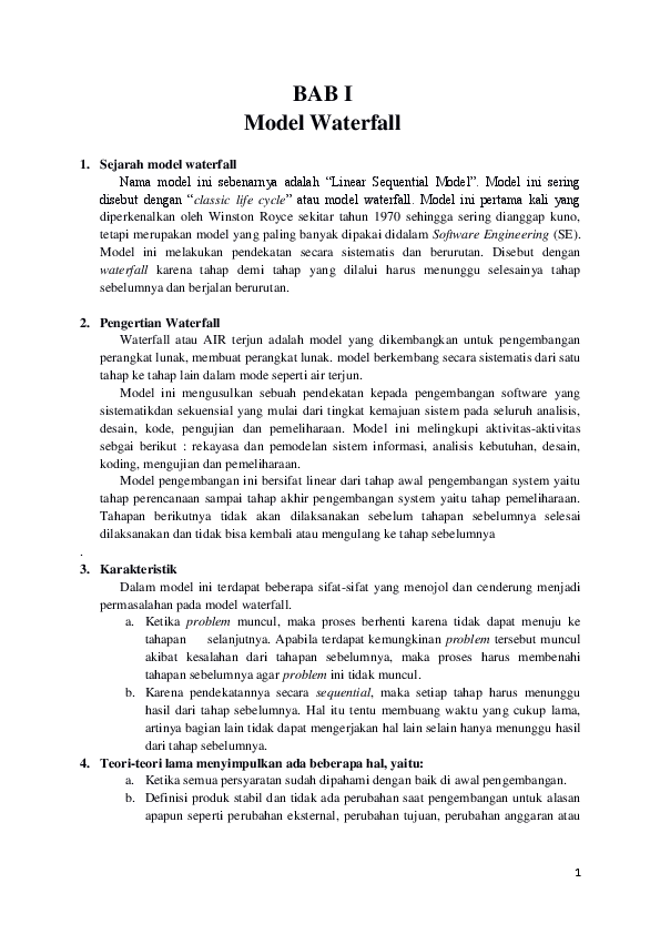 (DOC) BAB I Model Waterfall