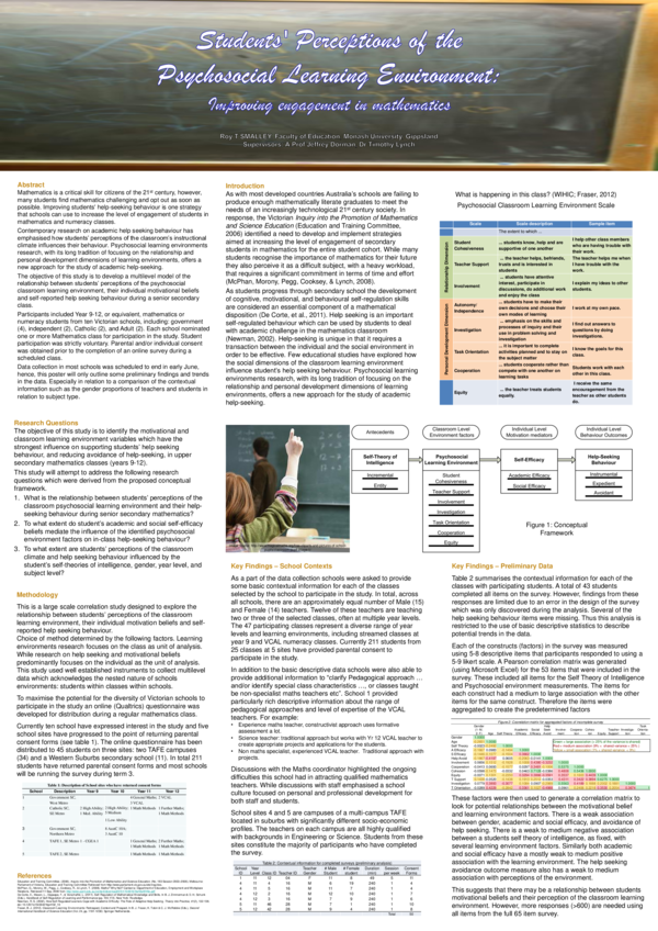 (PDF) Students' perceptions of the psychosocial learning environment ...