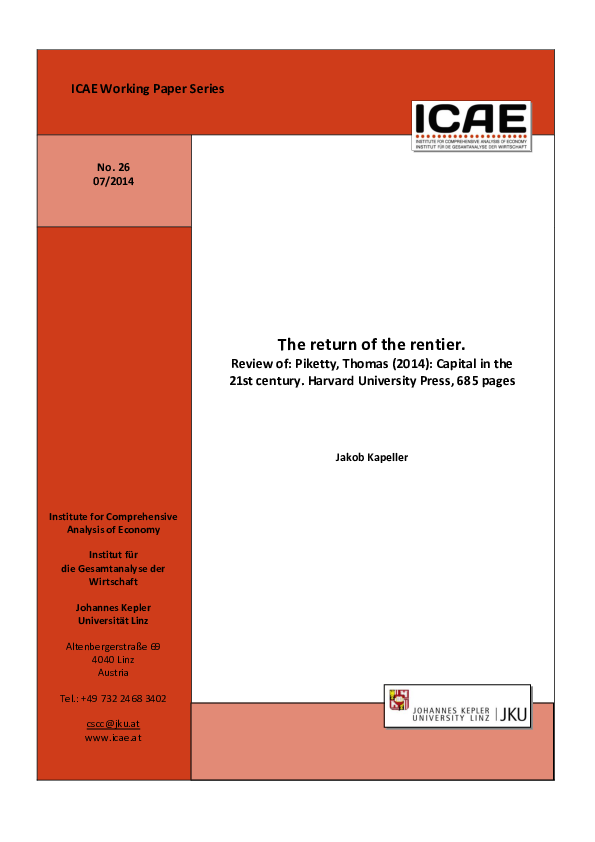 (PDF) The Return of the Rentier