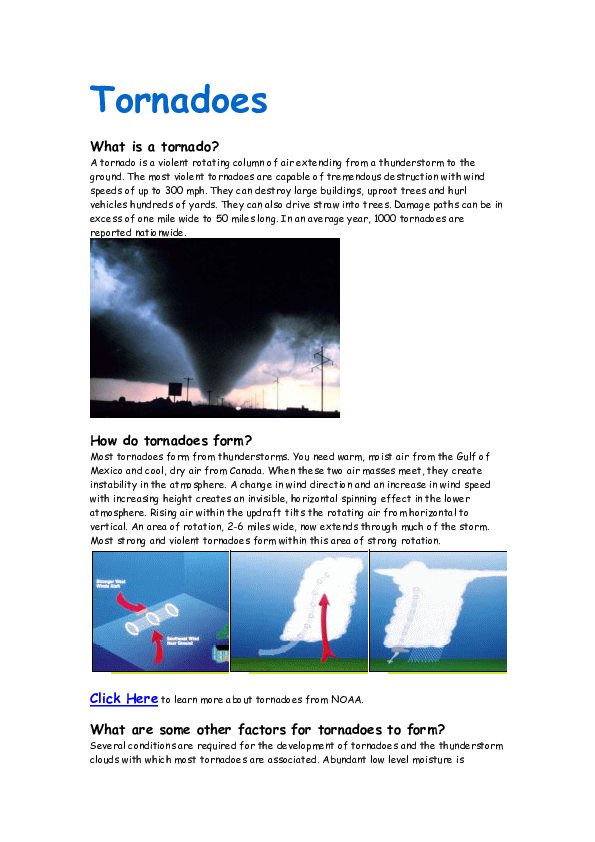 (DOC) Tornadoes