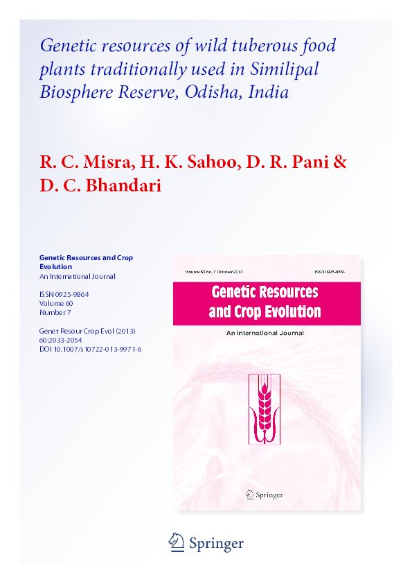 (PDF) 2 3 Genetic Resources and Crop Evolution An International Journal