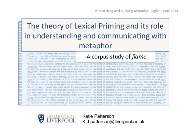 (PDF) The theory of Lexical Priming and its role in understanding and ...
