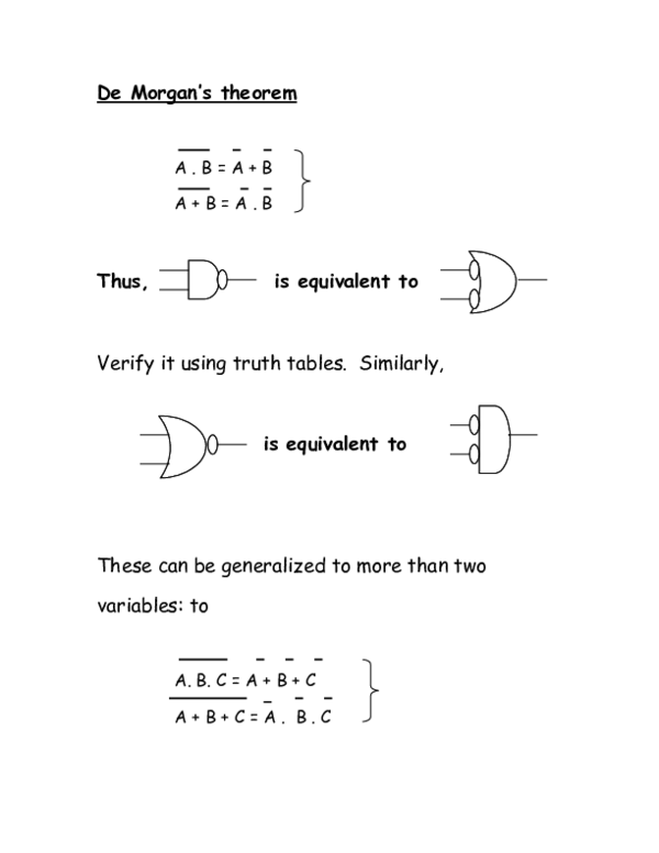 (PDF) De Morgan's theorem