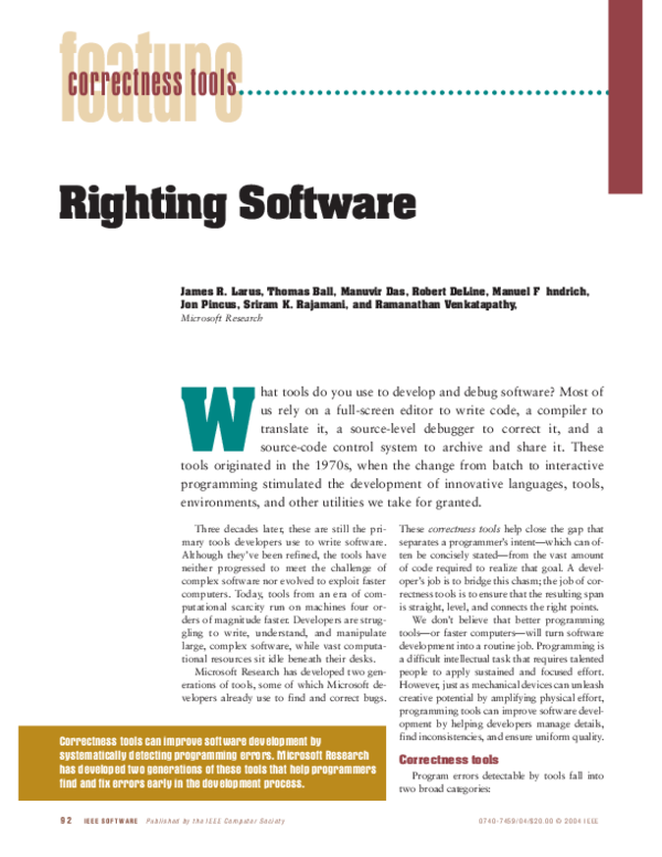 (PDF) feature Righting Software