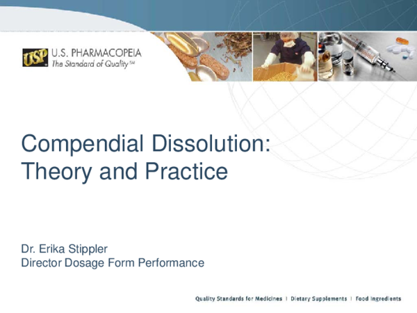 (PDF) Compendial Dissolution: Theory and Practice