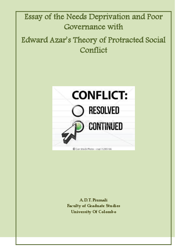 (DOC) Essay of the Needs Deprivation and Poor Governance with Edward ...
