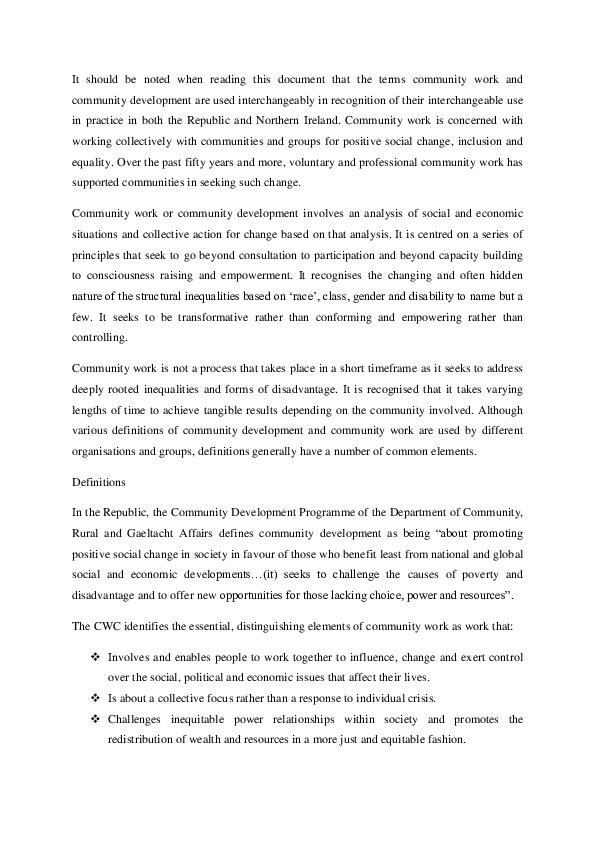 (DOC) Community work and community development