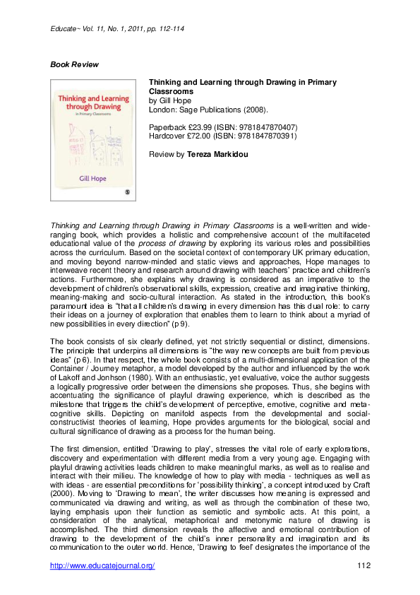 (PDF) Thinking and Learning through Drawing in Primary Classrooms by ...