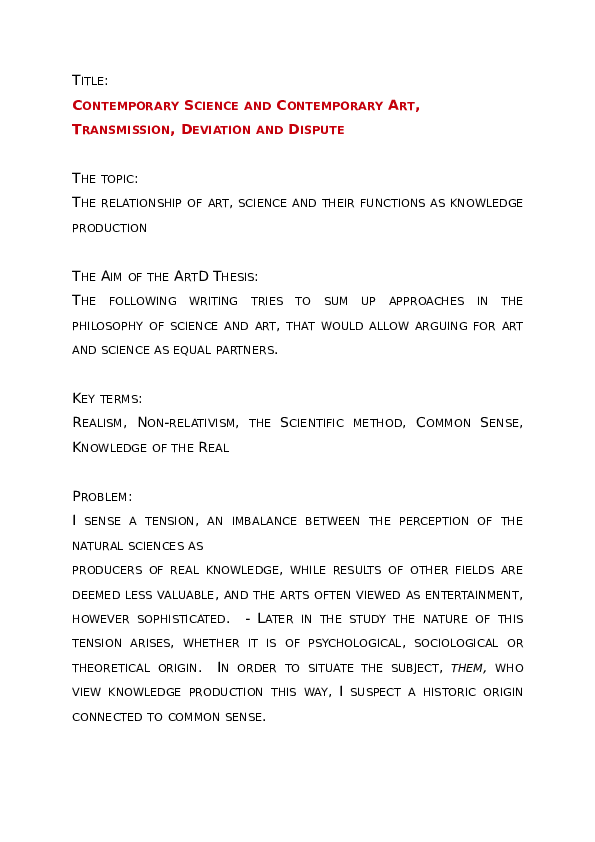 (DOC) Common Sense Common Science Common Scenes - preliminary thoughts ...