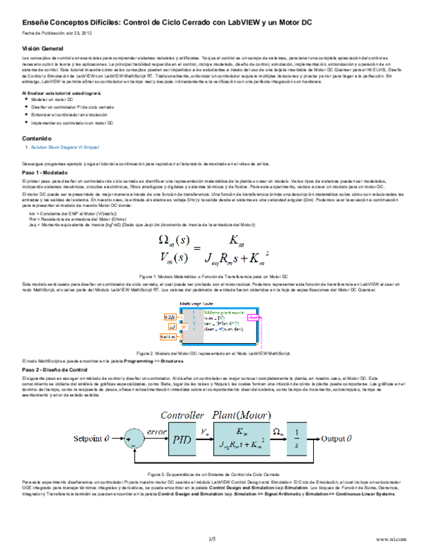 (PDF) Enseñe Conceptos Difíciles: Control de Ciclo Cerrado con LabVIEW ...