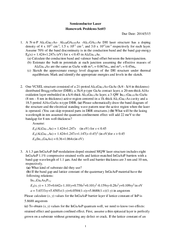 (PDF) Semiconductor Laser