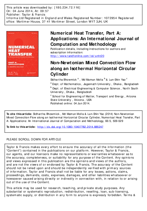 Non-Newtonian mixed convection flow from an isothermal circular cylinder