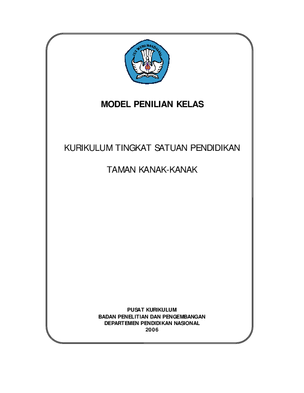 (PDF) Model Penilaian KTSP