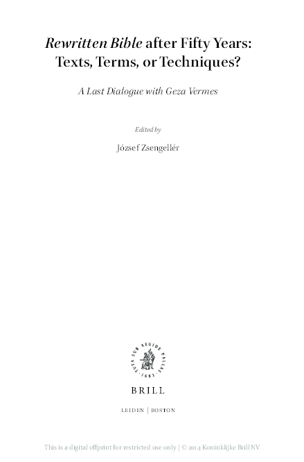 Rewritten Bible and the Vocalization of the Biblical Text (2014)