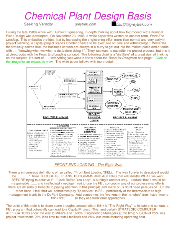 (PDF) Chemical Plant Design Basis