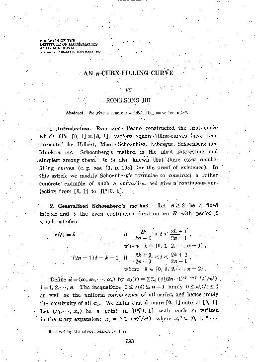 (PDF) (1977) An n-cube-filling curve