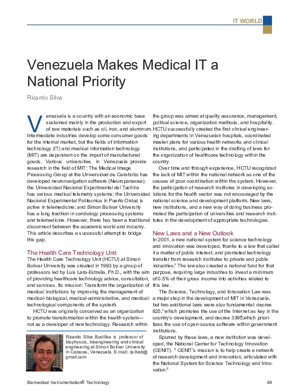 (PDF) Venezuela IT National Priority