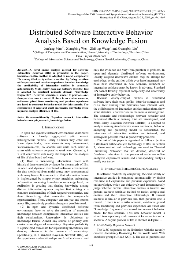 (PDF) Distributed Software Interactive Behavior Analysis Based on Knowledge Fusion