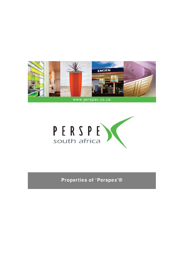 (PDF) 46'PERSPEX' PROPERTIES