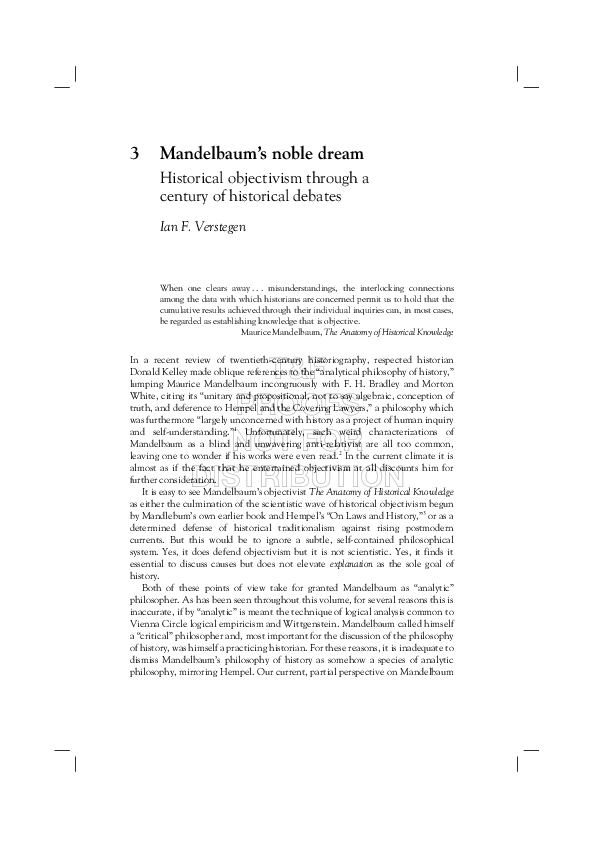 (PDF) Mandelbaum's Noble Dream