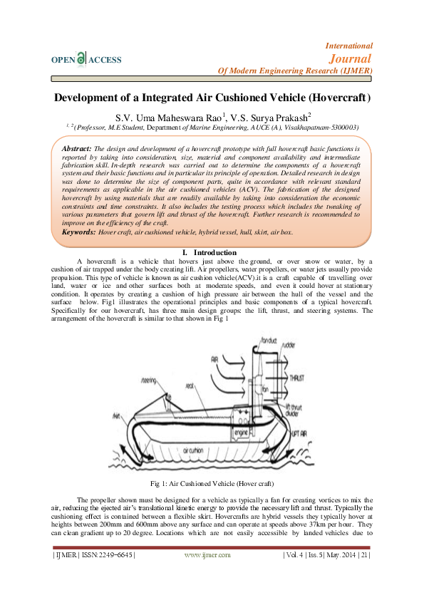 Air Cushion Vehicle Working Principle at Lucy Hynes blog