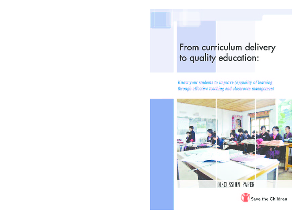 (PDF) From curriculum delivery to quality education