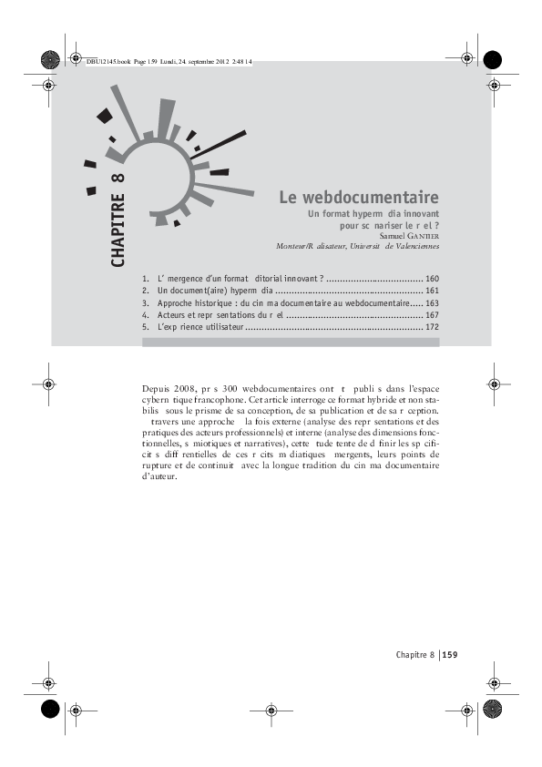 (PDF) « Le webdocumentaire, un format hypermédia innovant pour scénariser le réel