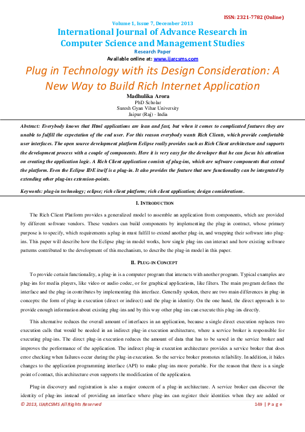 (PDF) Plug in Technology with its Design Consideration: A New Way to ...