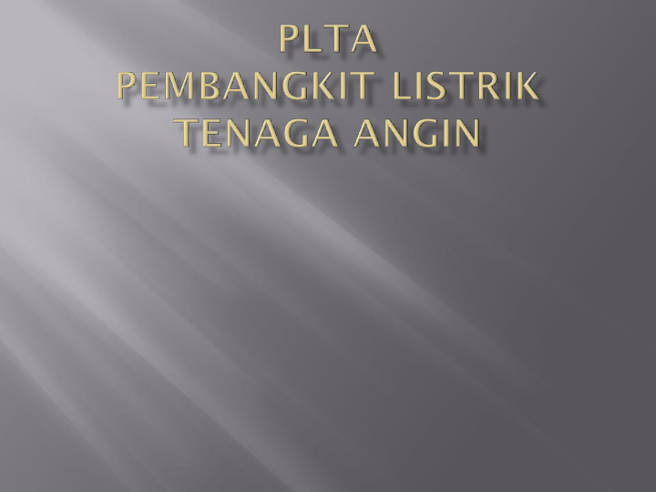 (PDF) PLTA Pembangkit Listrik Tenaga Angin